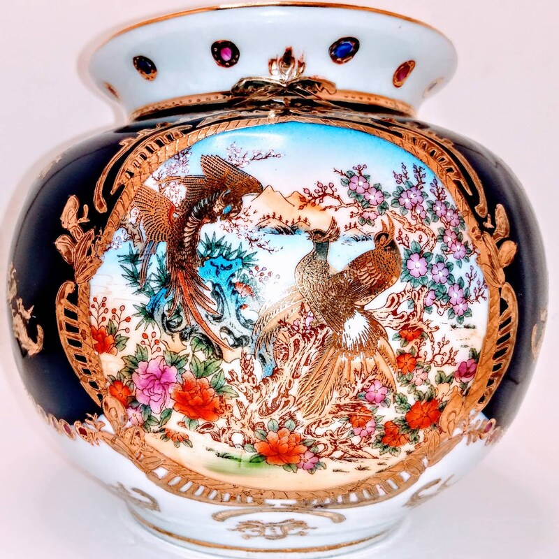 Pheasant Vase - Etsy
