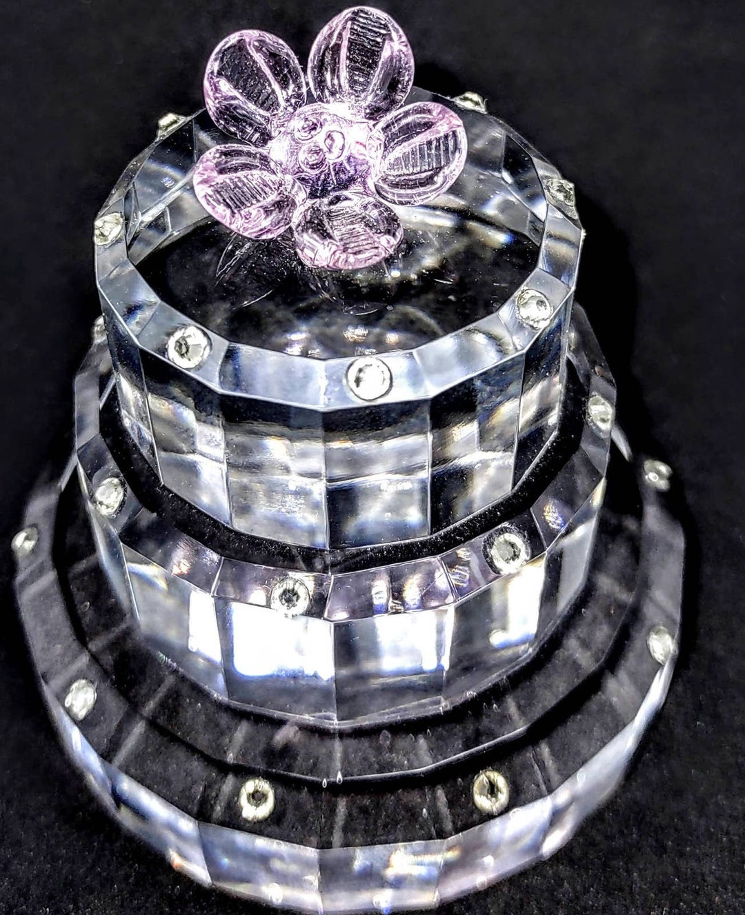 Crystal 3 Tier Cake by Simon Designs Paperweight - Etsy
