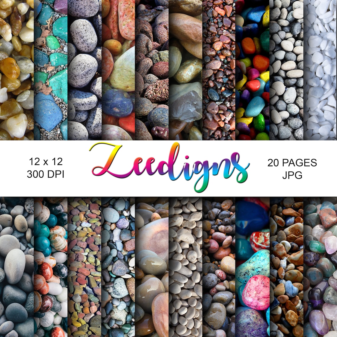 Pebbles Digital Scrapbook Printable Paper Digital Paper | Etsy