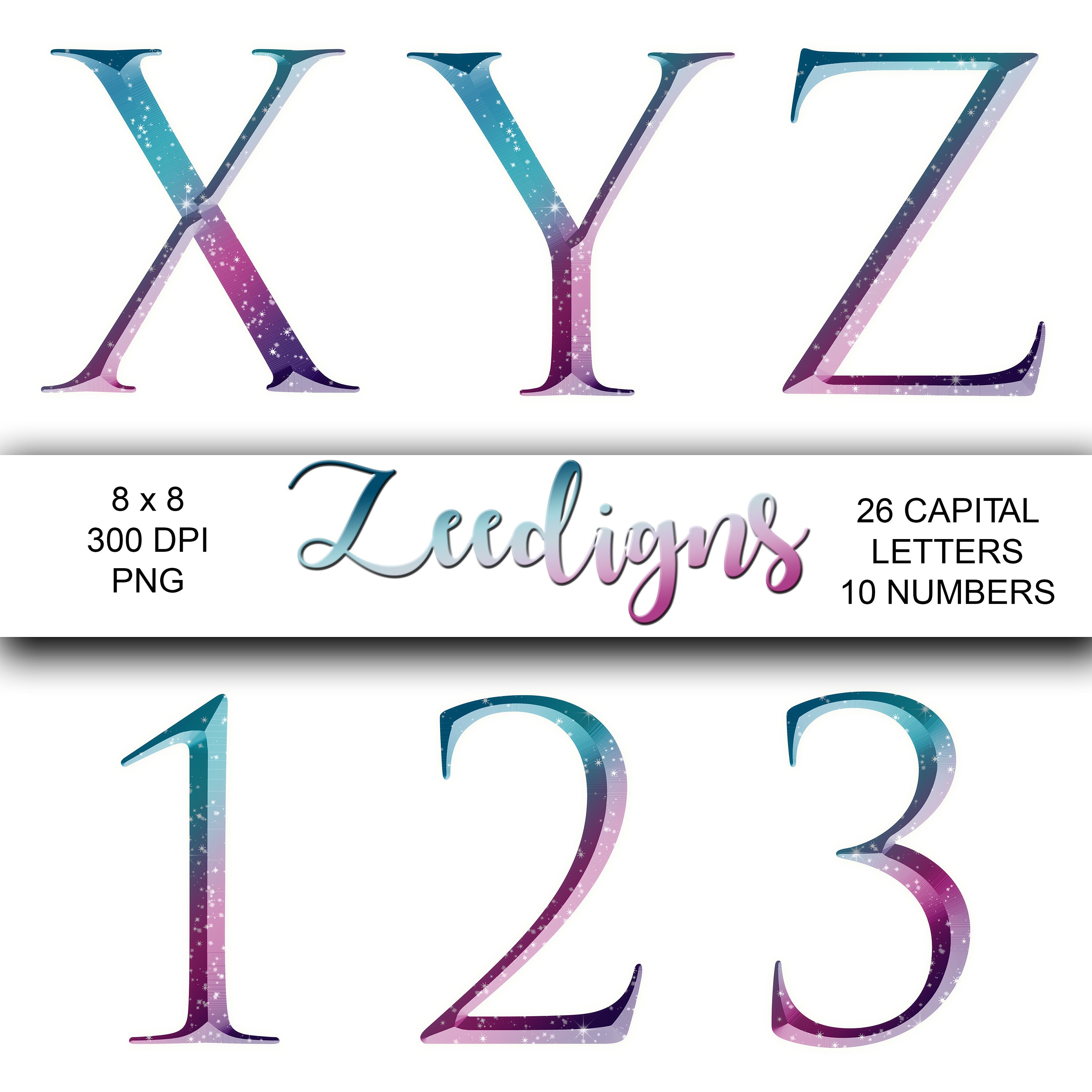 Frozen Alphabet Clipart Scrapbooking Digital Set Printable - Etsy