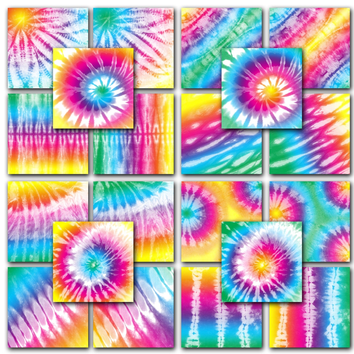 Rainbow Tie Dye Digital Scrapbook Printable Paper | Digital Paper ...