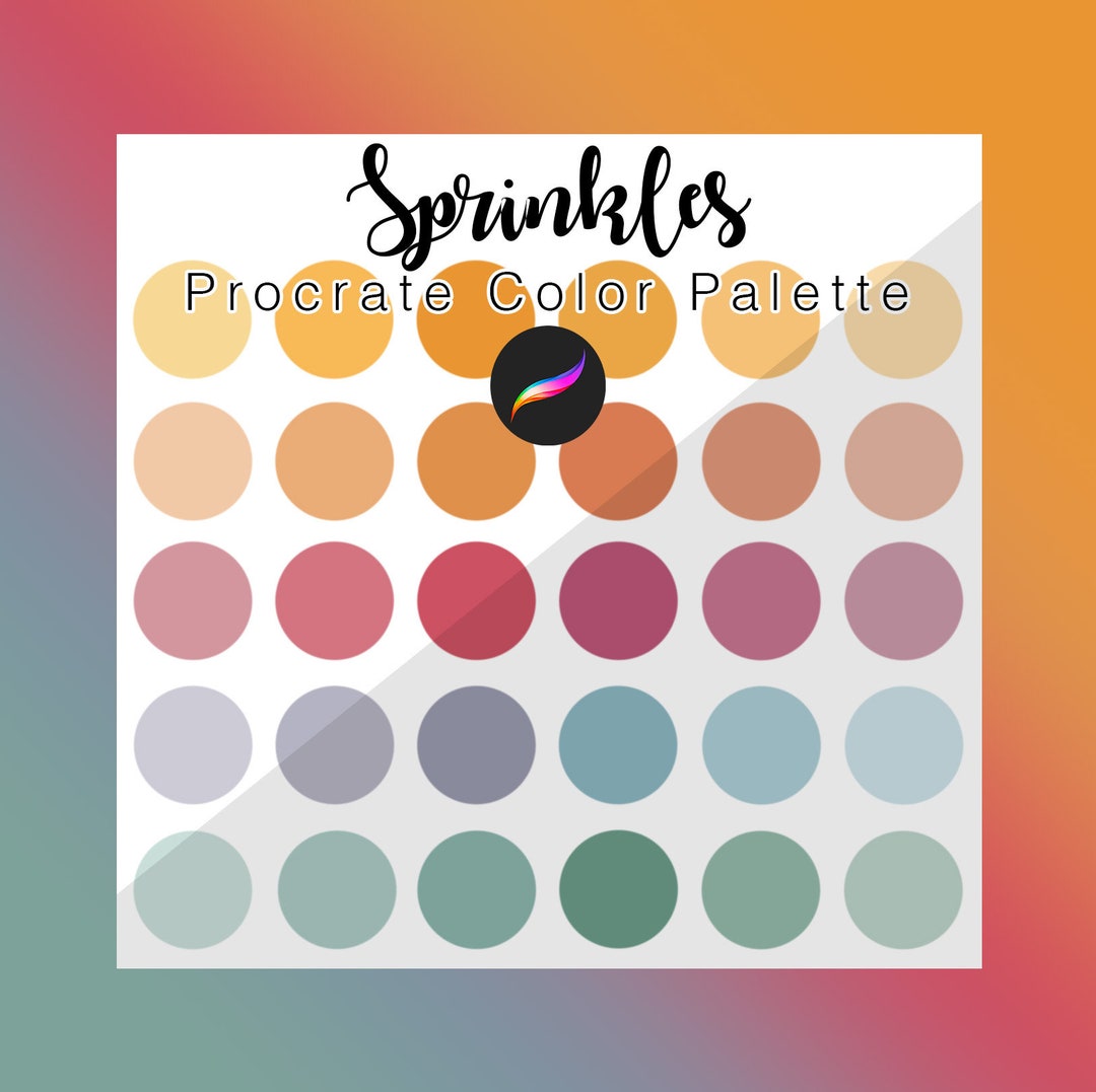 Sprinkles Procreate Color Palette 18 Color Swatches iPad Lettering ...