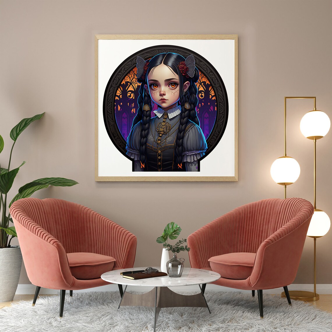 Wednesday Addams PNG 1 Printable Wall Art Instant Download - Etsy