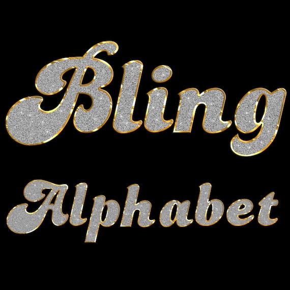 Bling Alphabet Clipart Scrapbooking Digital Set Printable - Etsy