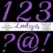 Purple Glitter Alphabet Clipart Scrapbooking Digital Set Printable ...