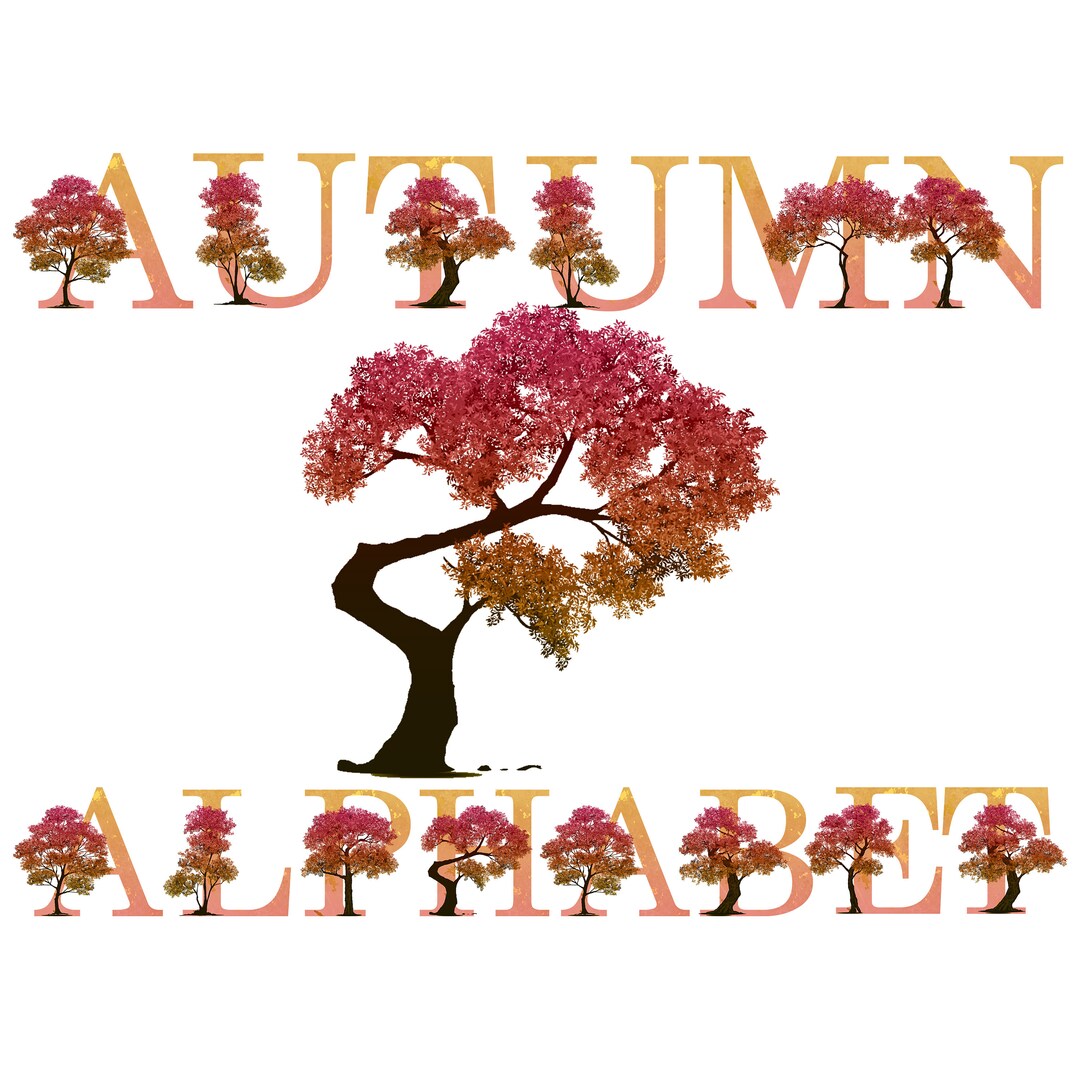 Autumn Tree Alphabet Clipart Scrapbooking Digital Set - Etsy