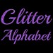 Purple Glitter Alphabet Clipart Scrapbooking Digital Set Printable ...