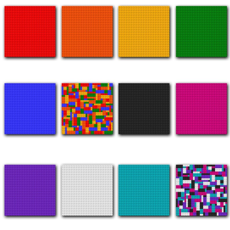 Building Blocks Scrapbook Printable Paper | Digital Paper | Rainbow ...