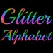 Rainbow Glitter Alphabet Clipart Scrapbooking Digital Set Printable ...