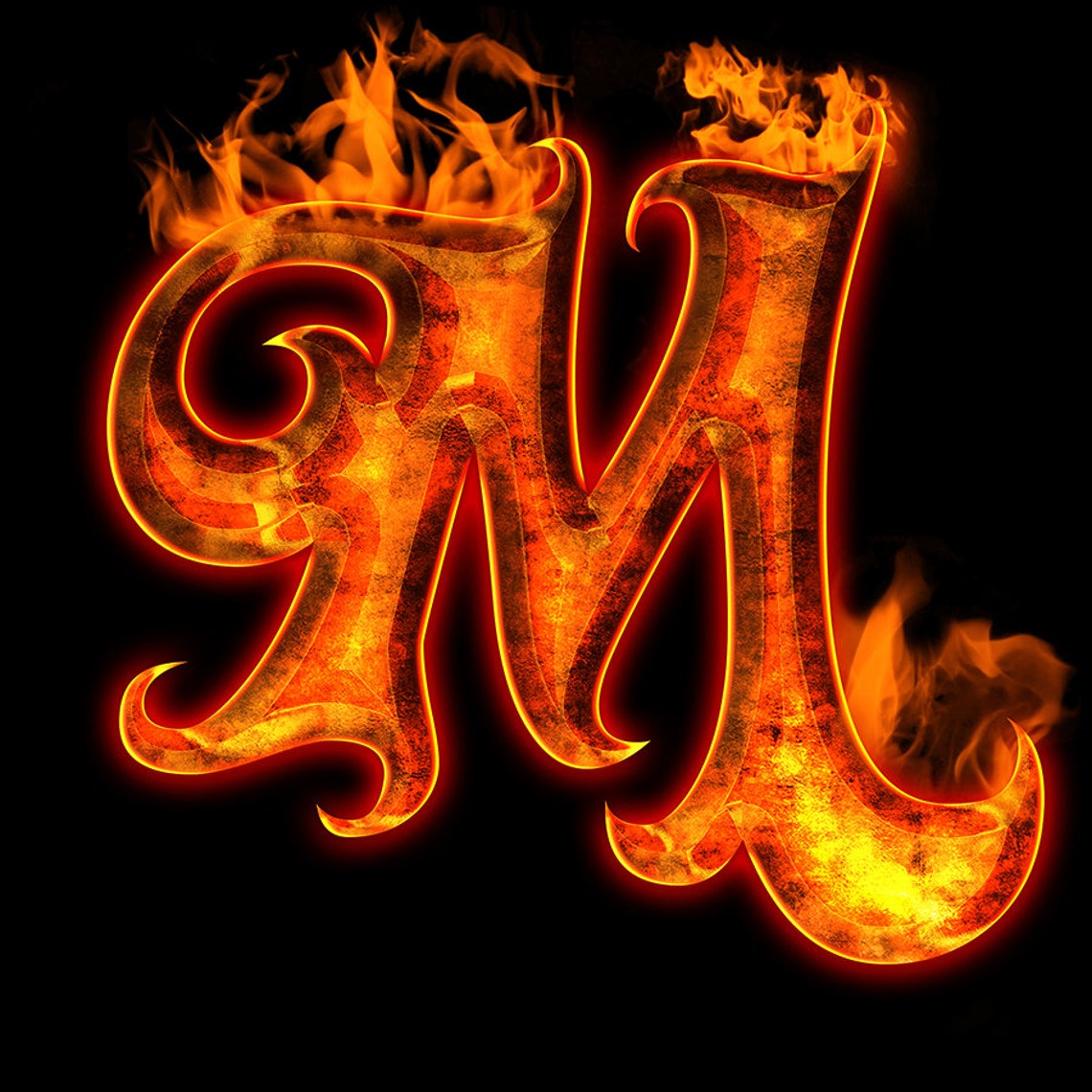 Fire Alphabet Clipart Scrapbooking Digital Set Printable Paper - Etsy