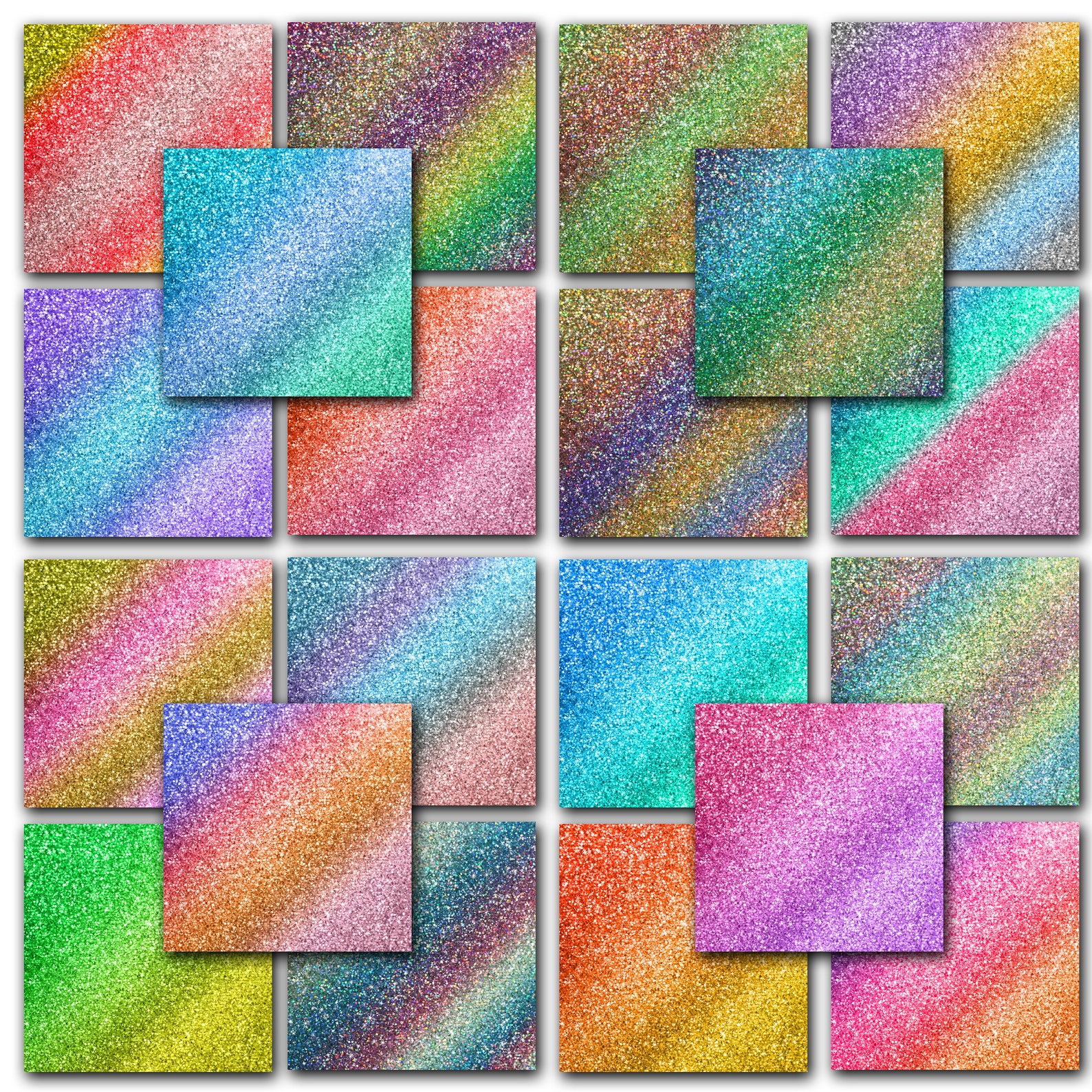 Color Waves Sparkling Glitter Scrapbook Printable Paper - Etsy