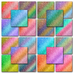 Color Waves Sparkling Glitter Scrapbook Printable Paper | Digital Paper ...