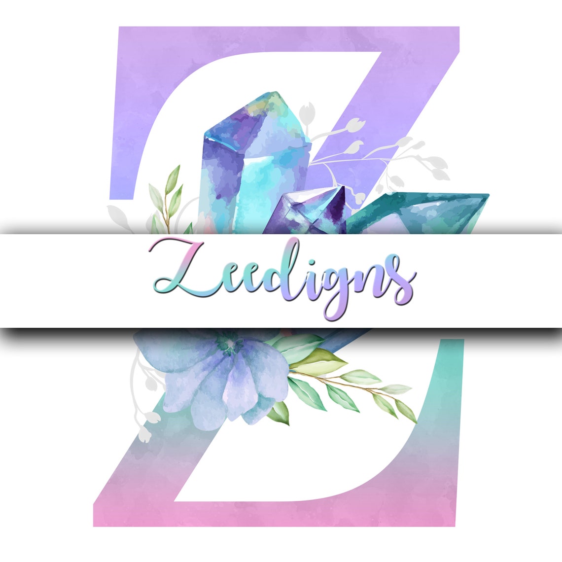 Crystals Alphabet Clipart Scrapbooking Digital Set Printable - Etsy