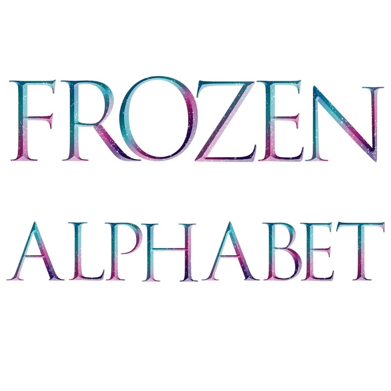 Frozen Alphabet Clipart Scrapbooking Digital Set Printable - Etsy