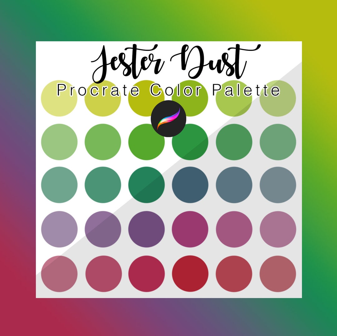 Jester Dust Procreate Color Palette 23 Color Swatches iPad Lettering ...