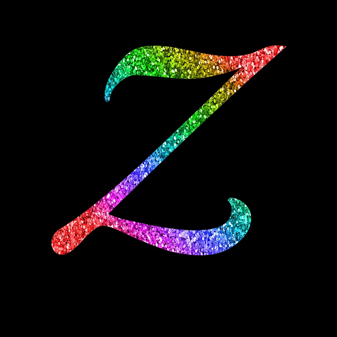 Rainbow Glitter Alphabet Clipart Scrapbooking Digital Set - Etsy