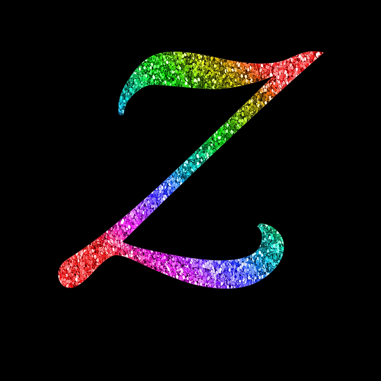 Rainbow Glitter Alphabet Clipart Scrapbooking Digital Set - Etsy