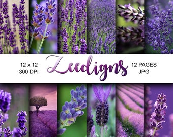 LAVENDER Digital Paper Pack 12 Jpegs Instant Download - Etsy
