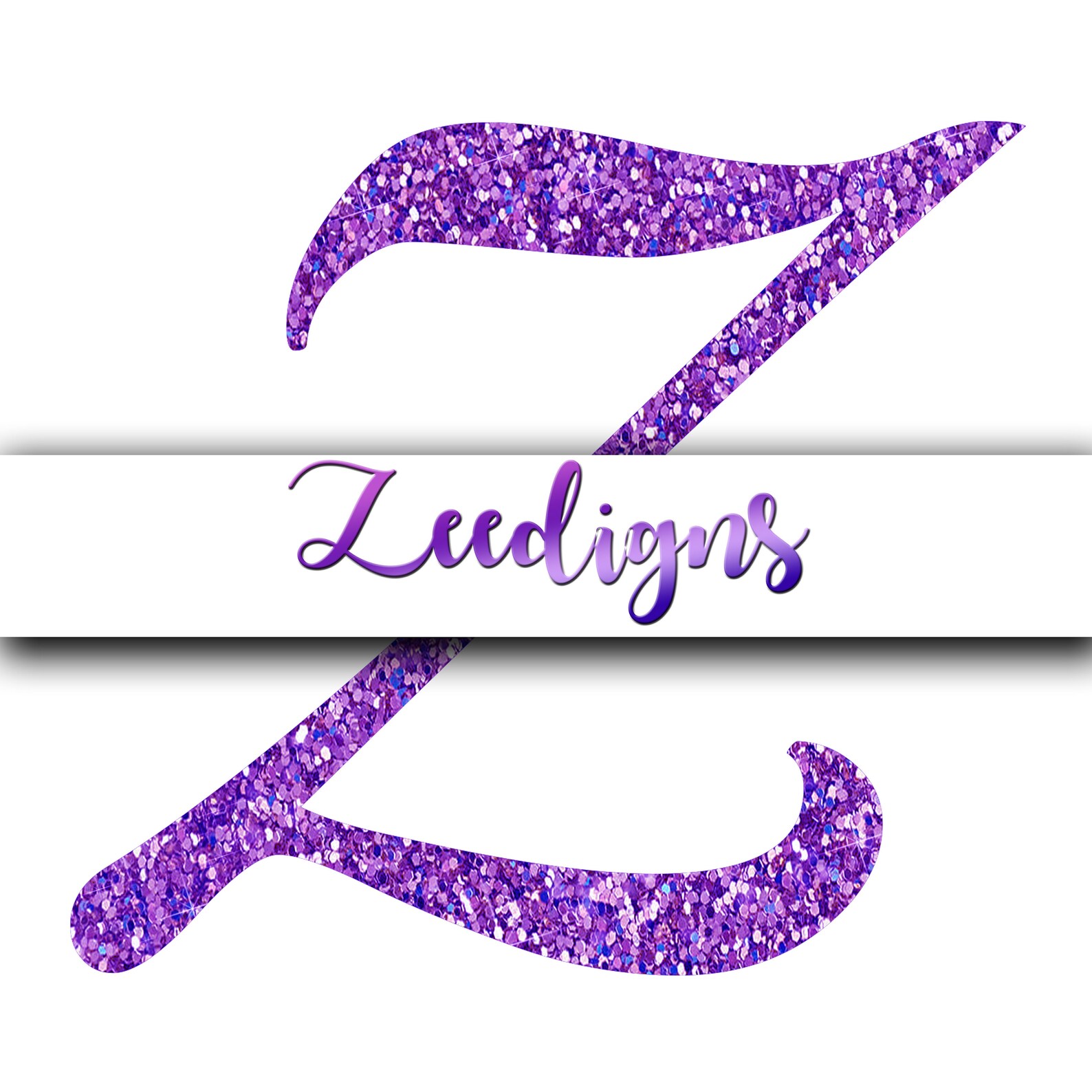 Purple Glitter Alphabet Clipart Scrapbooking Digital Set Printable ...