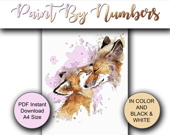 Fox Paint by Numbers - Etsy