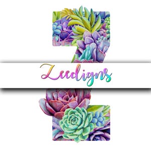 Succulent Alphabet Clipart Scrapbooking Digital Set Printable Paper ...