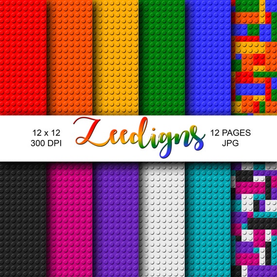 Building Blocks Scrapbook Printable Paper Digital Paper - Etsy