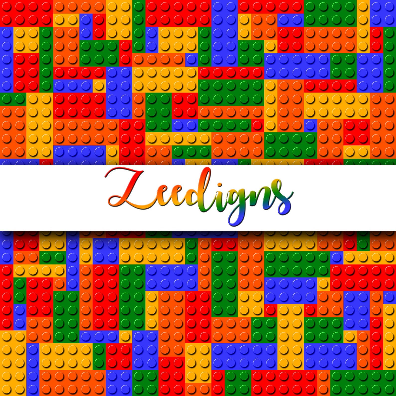 Building Blocks Scrapbook Printable Paper | Digital Paper | Rainbow ...