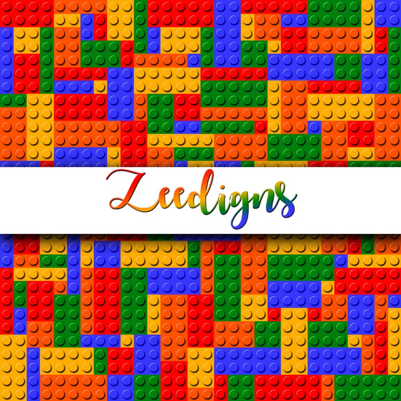 Building Blocks Scrapbook Printable Paper Digital Paper - Etsy