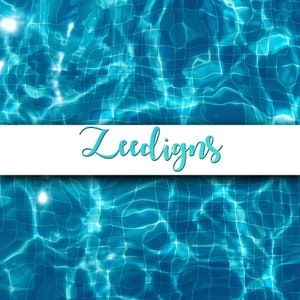 Pool Water Digital Scrapbook Printable Paper | Digital Paper | Water ...