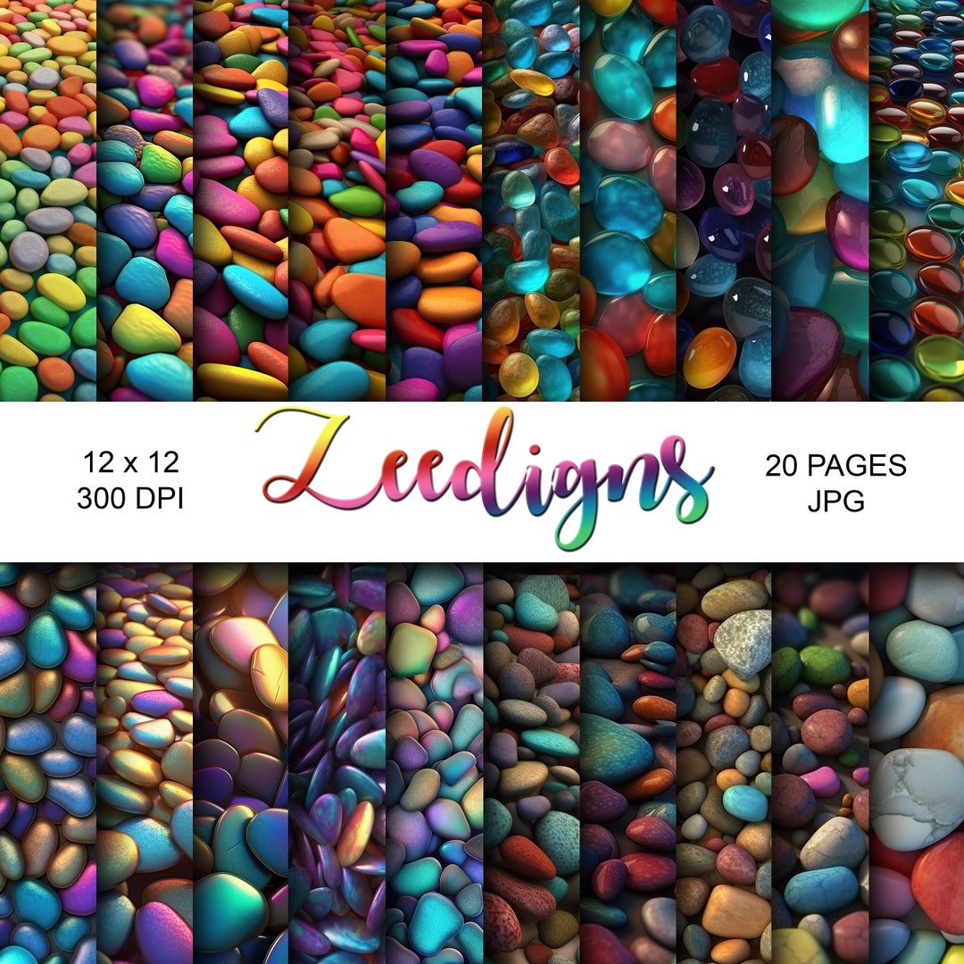 Pebbles Digital Scrapbook Printable Paper | Digital Paper | Stones ...