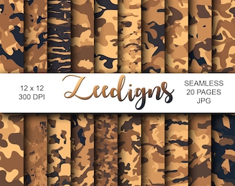 Camouflage Seamless Pink Digital Scrapbook Printable Paper - Etsy