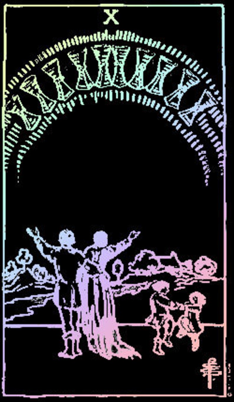 Pastel Rainbow Tarot Cards 78 Deck - Instant Digital Download - Rider ...