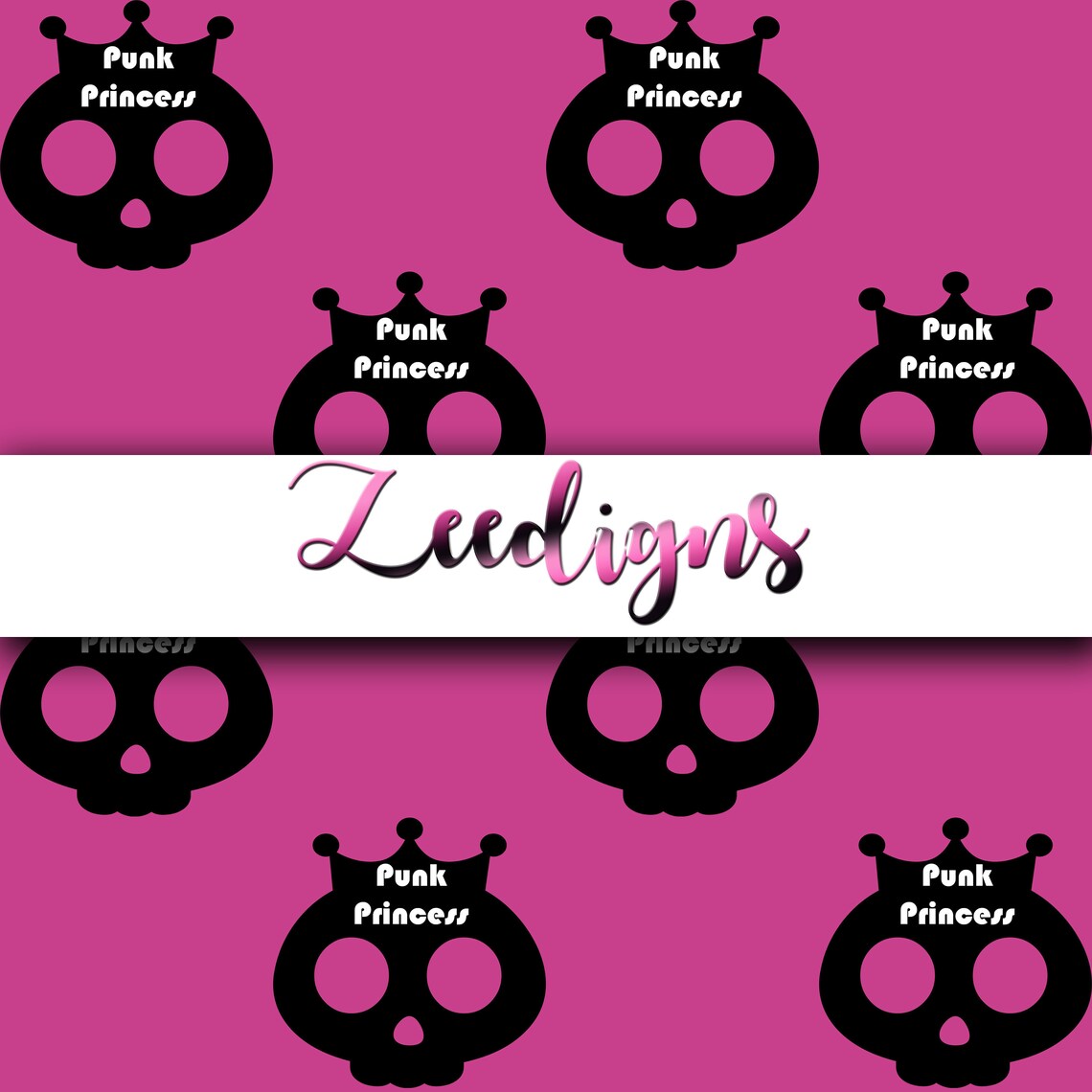 Punk Princess Digital Scrapbook Printable Paper | Seamless Digital ...
