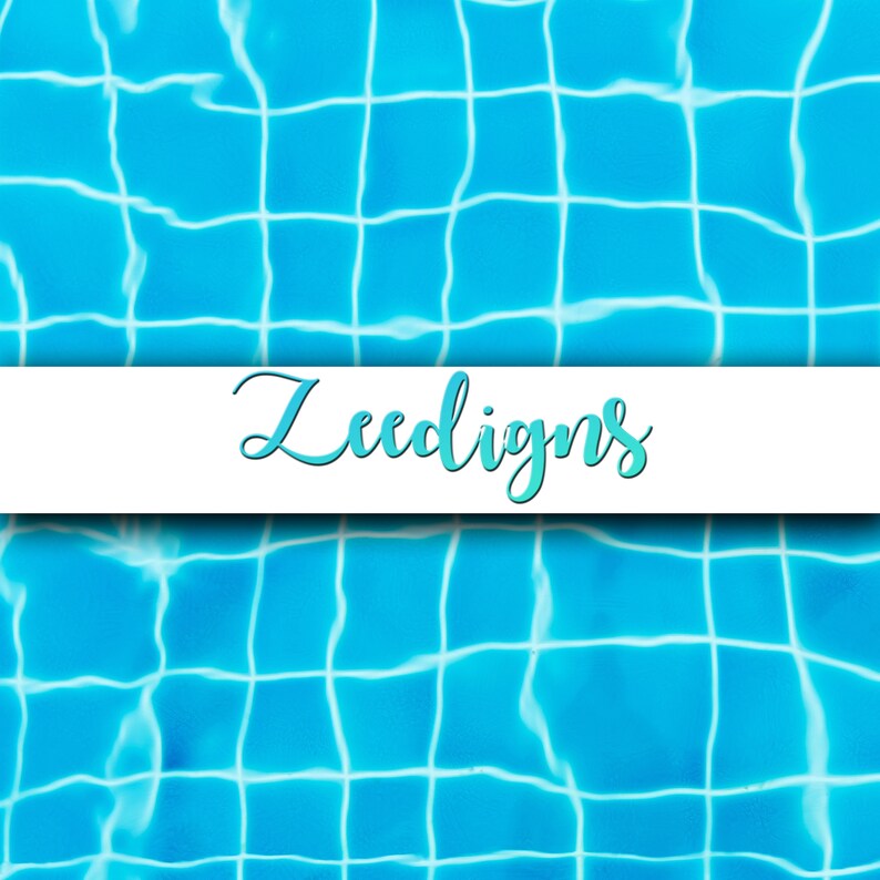 Pool Water Digital Scrapbook Printable Paper Digital Paper - Etsy
