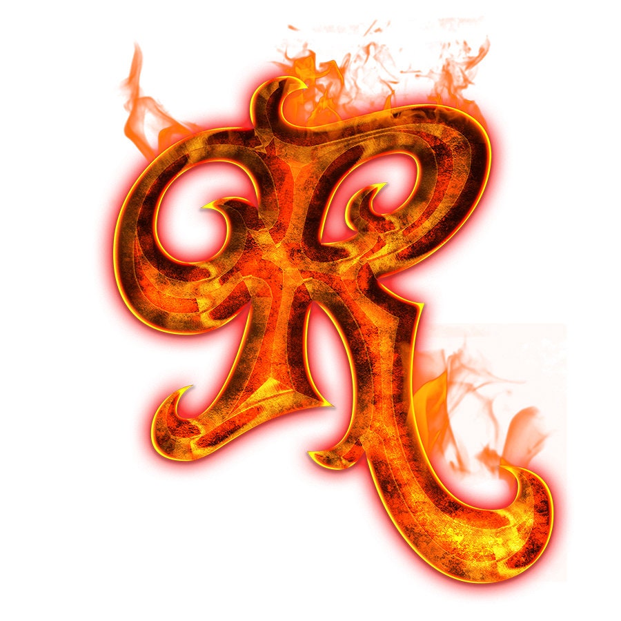 Fire Alphabet Clipart Scrapbooking Digital Set Printable Paper - Etsy