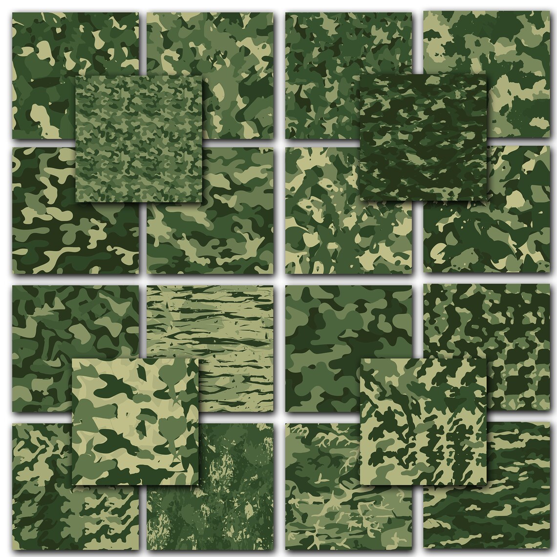 Camouflage Seamless Green Digital Scrapbook Printable Paper - Etsy