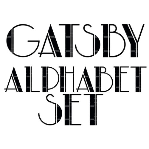 Gatsby Alphabet Clipart Scrapbooking Digital Set Printable - Etsy