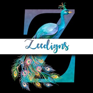 Peacock Alphabet Clipart Scrapbooking Digital Set Printable Paper ...