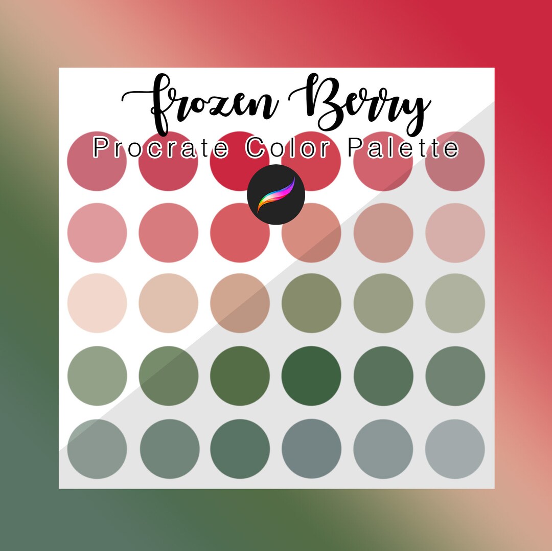 Frozen Berry Procreate Color Palette 50 Color Swatches iPad Lettering ...