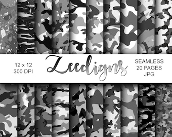 Camouflage Seamless Desert Digital Scrapbook Printable Paper | Etsy
