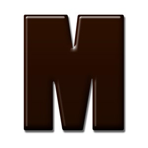 Chocolate Alphabet Clipart Scrapbooking Digital Set Printable Paper ...
