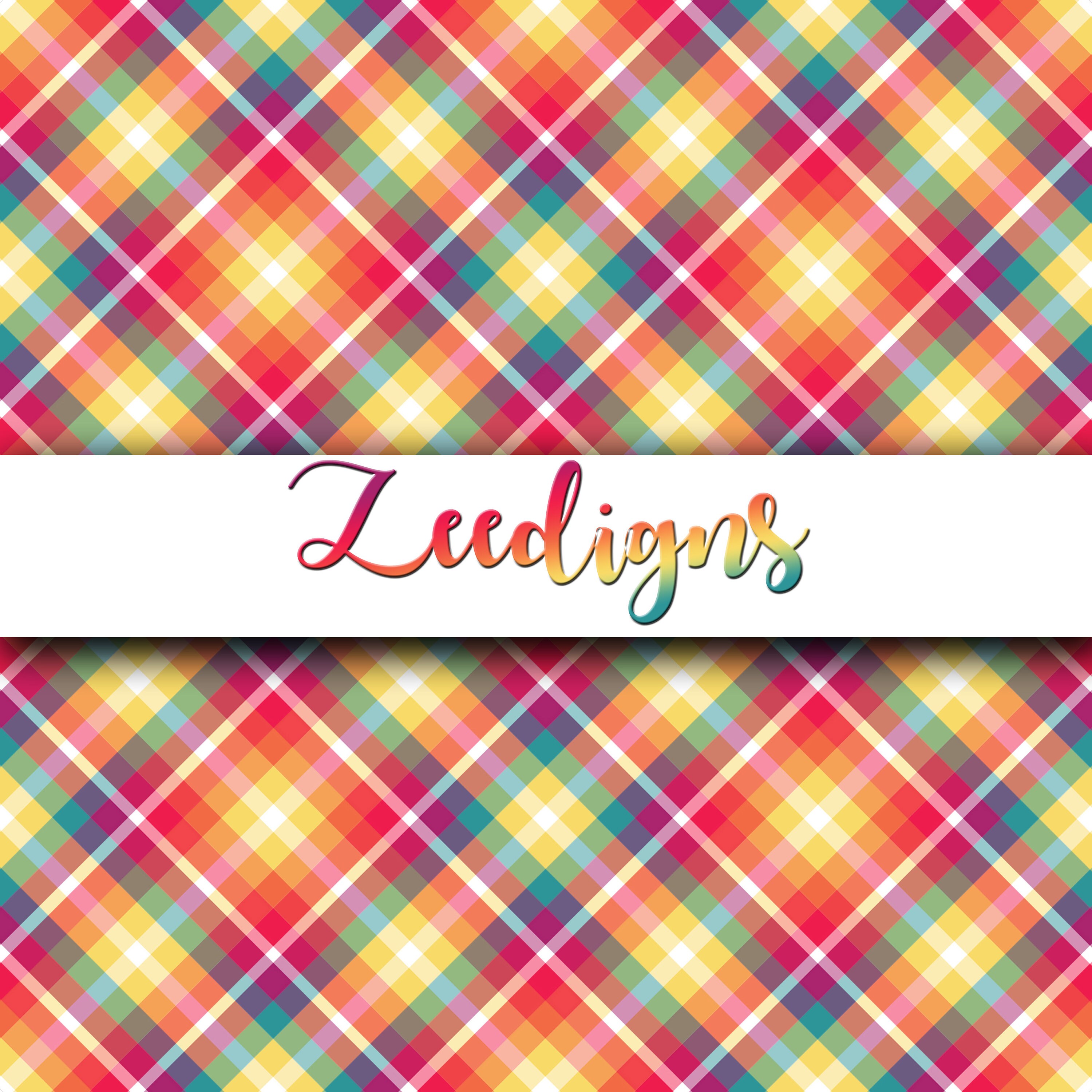 Bright Fresh Summer Plaids Seamless Digital Scrapbook | Etsy