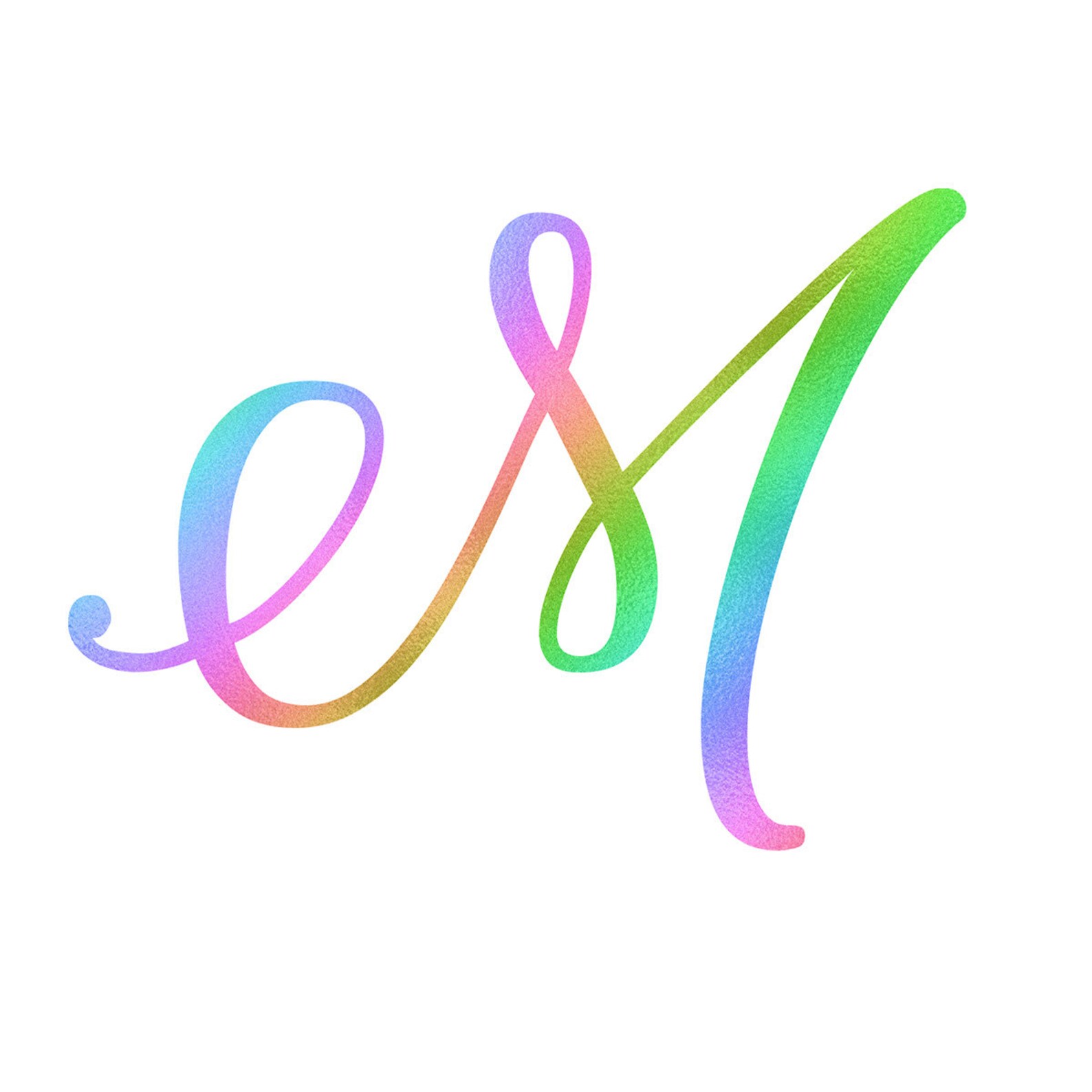 Rainbow Foil Alphabet Clipart Scrapbooking Digital Set - Etsy