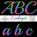 Rainbow Glitter Alphabet Clipart Scrapbooking Digital Set Printable ...