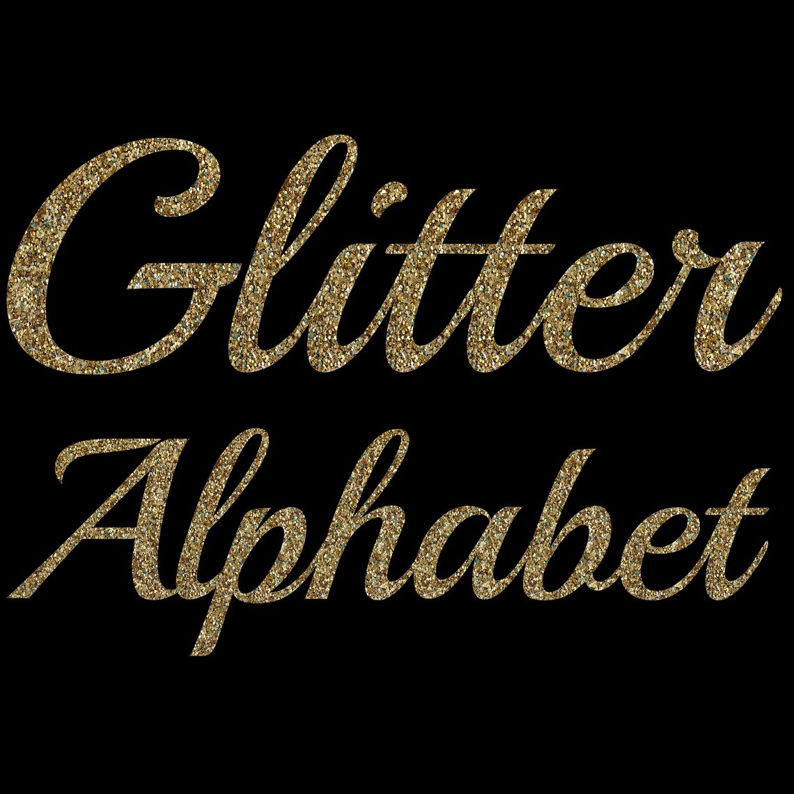 Gold Glitter Alphabet Clipart Scrapbooking Digital Set - Etsy