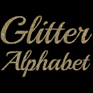 Gold Glitter Alphabet Clipart Scrapbooking Digital Set Printable Paper ...
