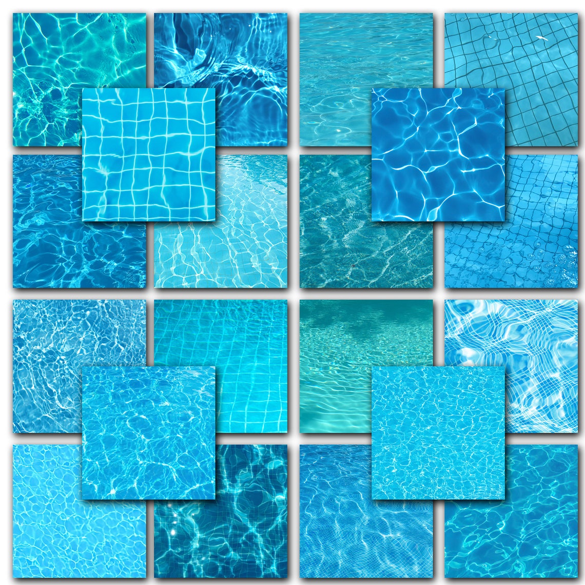 Pool Water Digital Scrapbook Printable Paper Digital Paper - Etsy