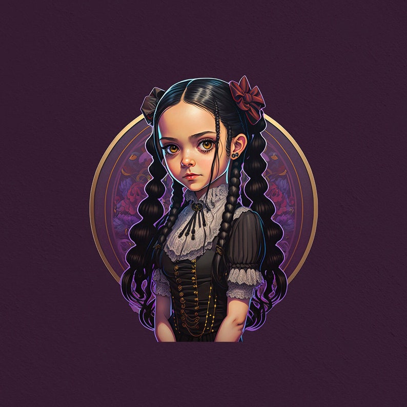 Wednesday Addams PNG 10 Printable Wall Art Instant Download Digital ...