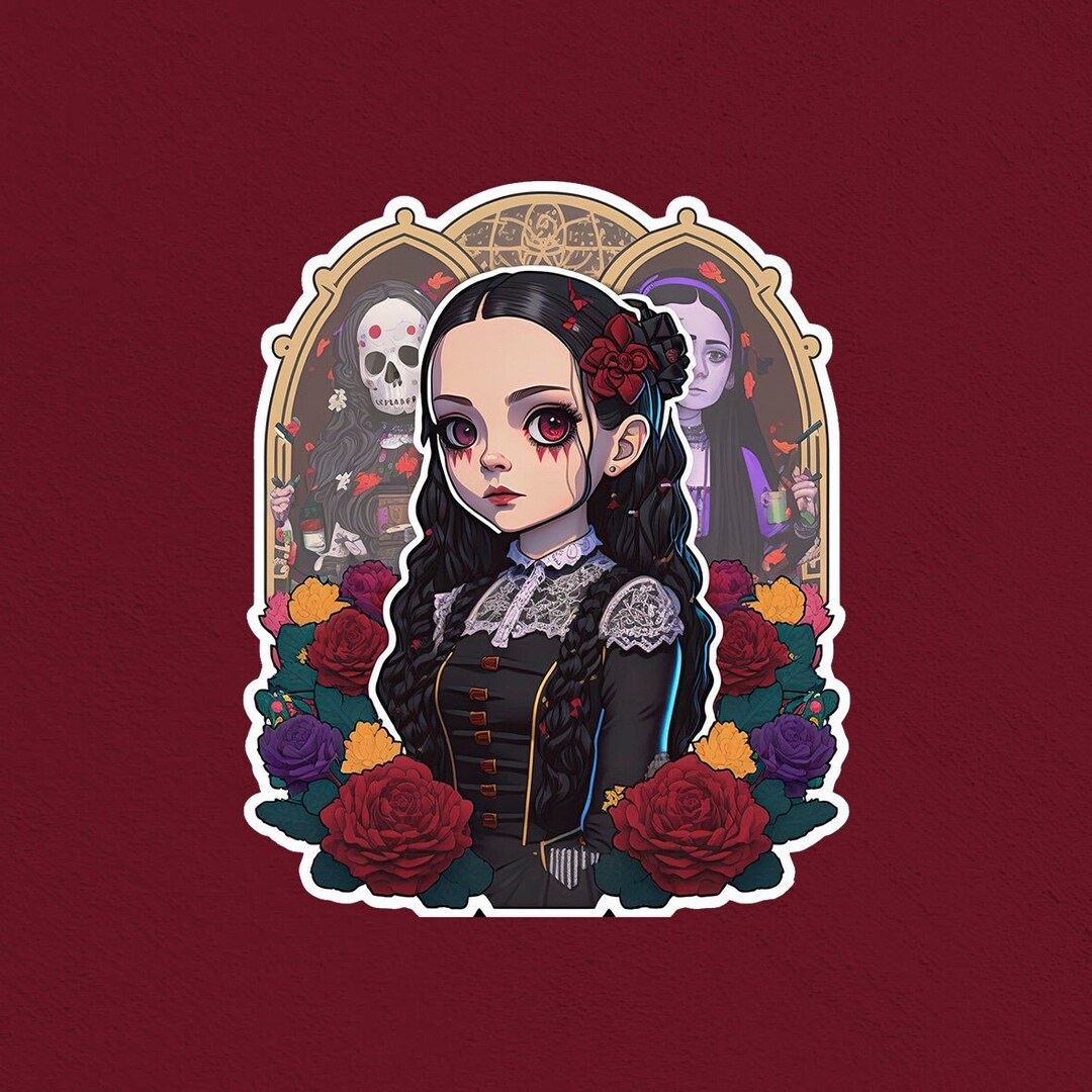 Wednesday Addams PNG 6 Printable Wall Art Instant Download Digital ...