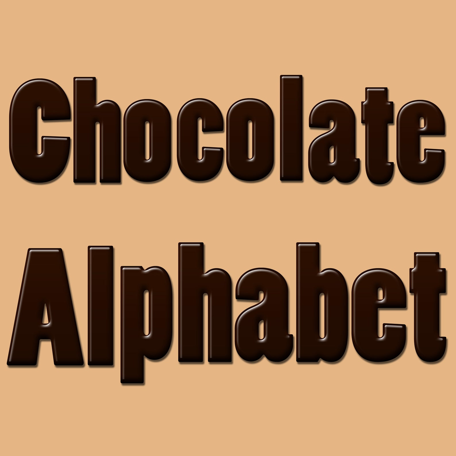 Chocolate Alphabet Clipart Scrapbooking Digital Set Printable - Etsy